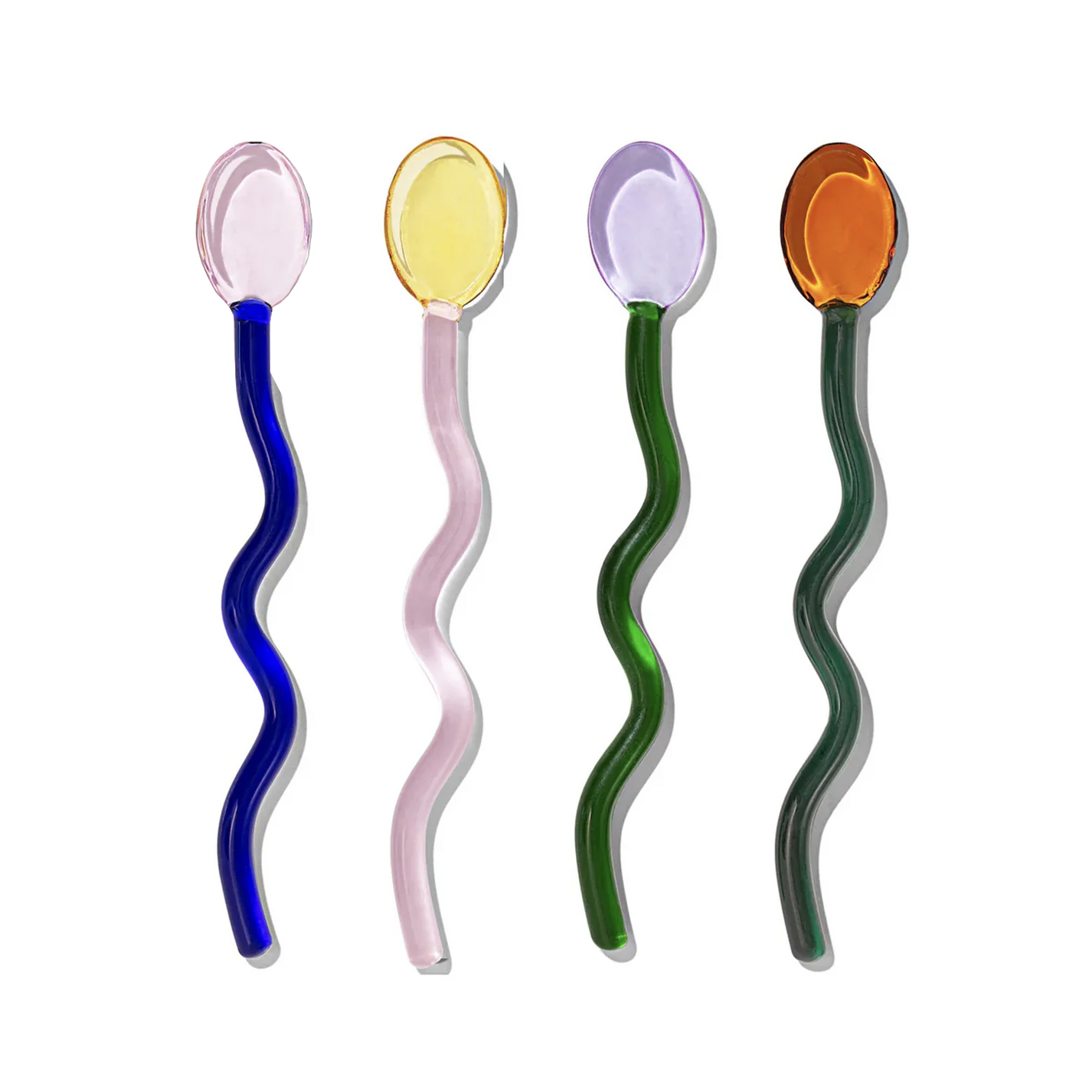 Glass cocktail stirrer set (4) – green with envy nz