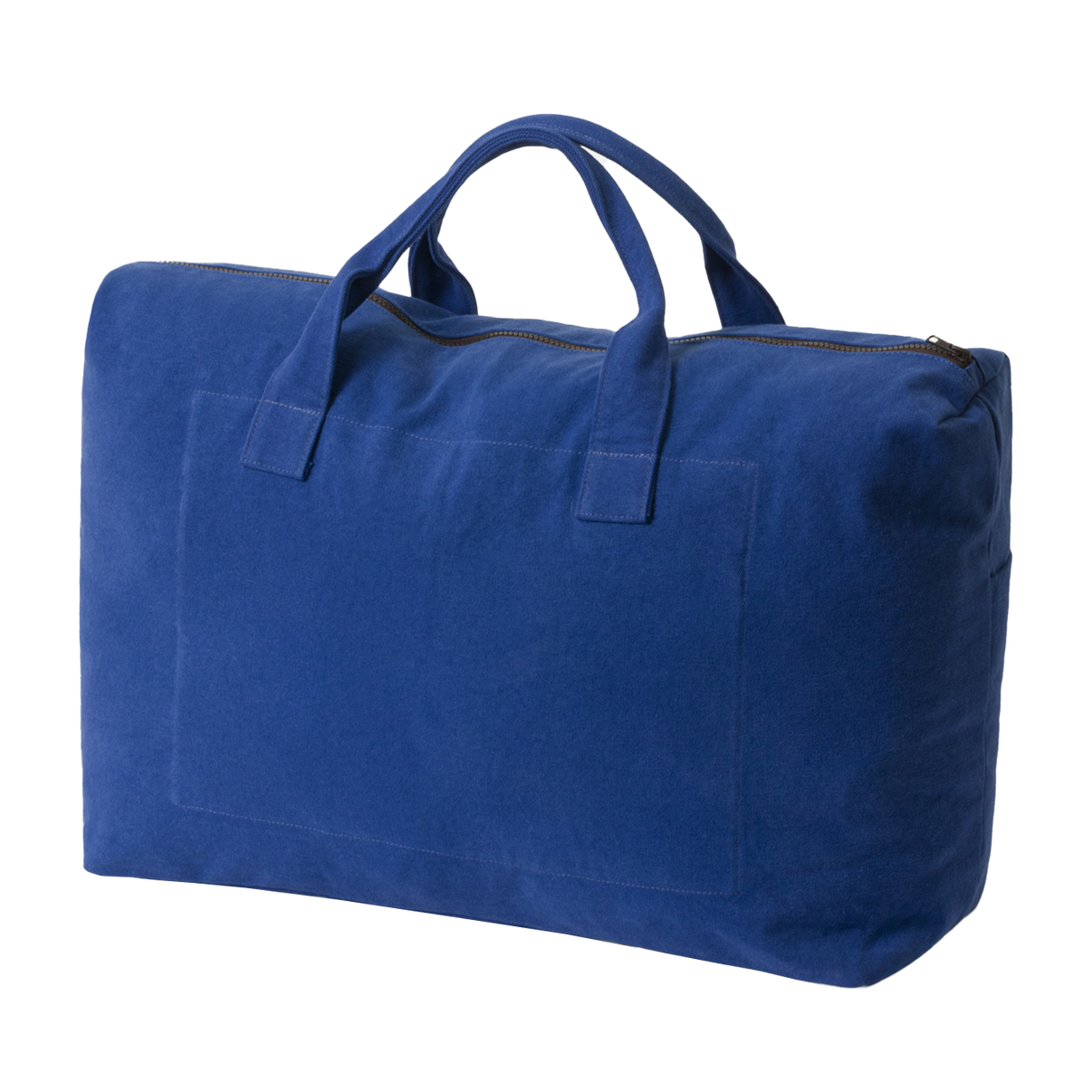 Contrast cotton weekender bag aegean blue – green with envy nz