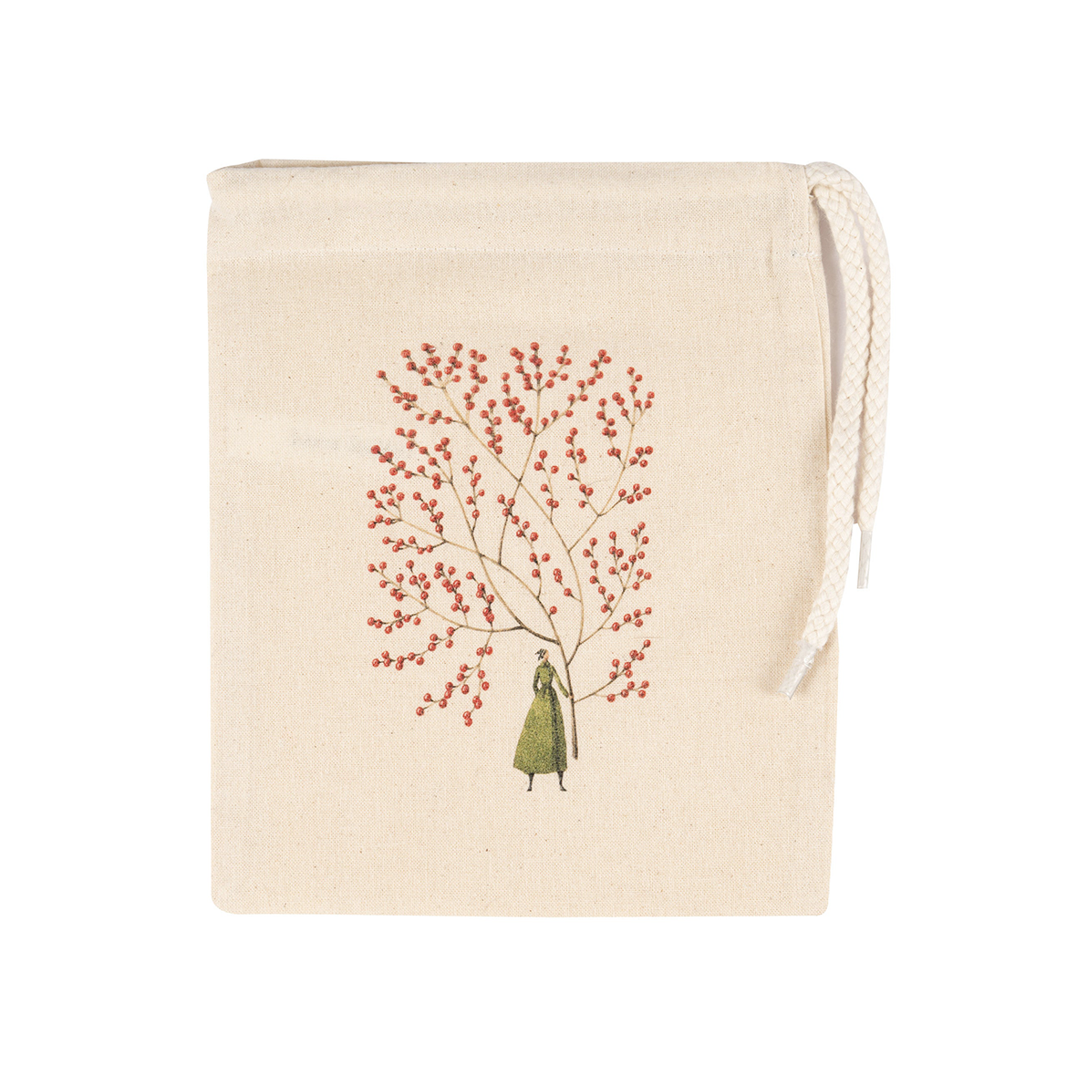 Red berries drawstring bag mini – green with envy nz