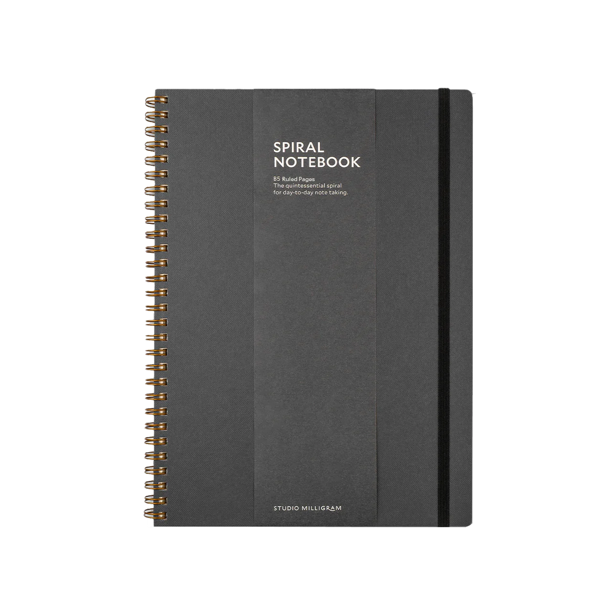 Spiral bound lined notebook charcoal – green with envy nz