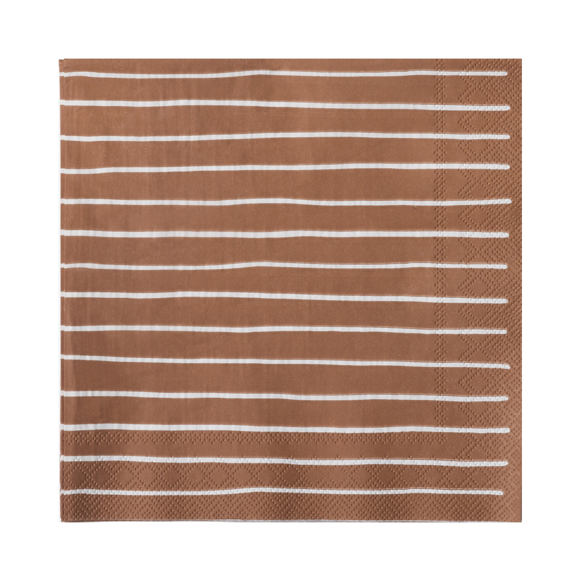 Stripe dinner paper napkins brick (20) – green with envy nz