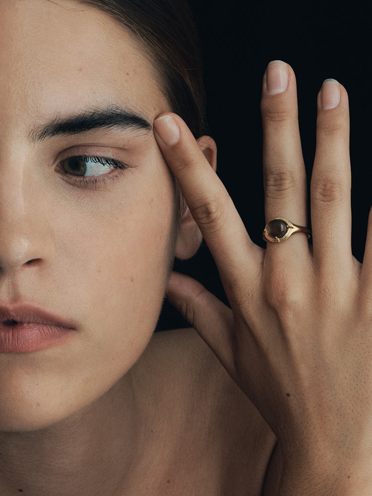 Temple of the Sun Esse ring gold – green with envy nz