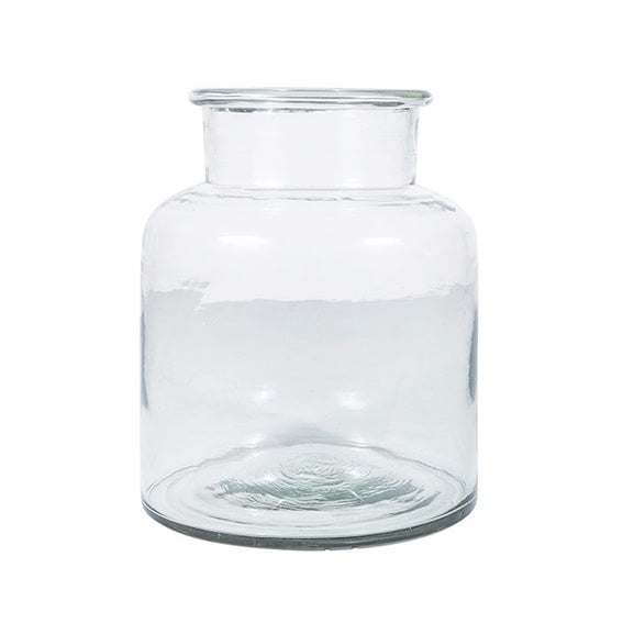 Wide Glass Vase 28cm Green With Envy Nz
