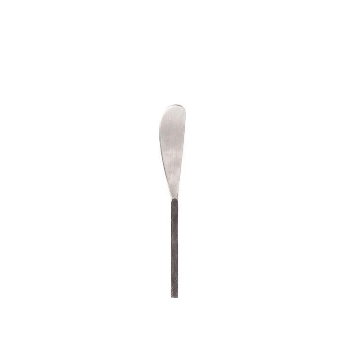 Burnished stainless steel hand forged pate knife – green with envy nz
