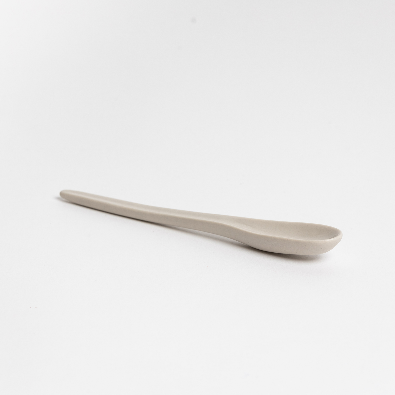 Ceramic spoon 15cm bone – green with envy nz