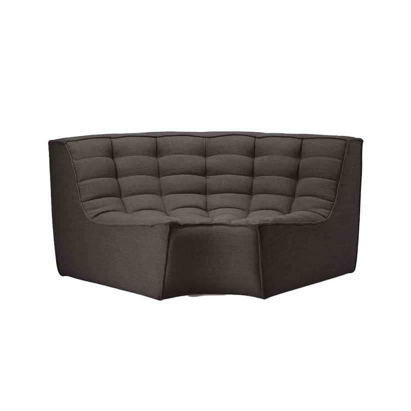 Sebastian curved sofa corner set dark grey – green with envy nz