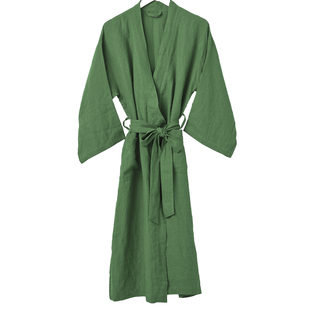 Women's linen dressing gown spearmint – green with envy nz